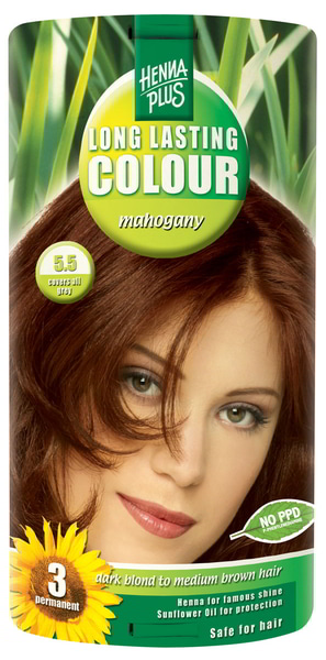Obstojna barva za lase Mahagonij 5.5 | Barve Henna Plus